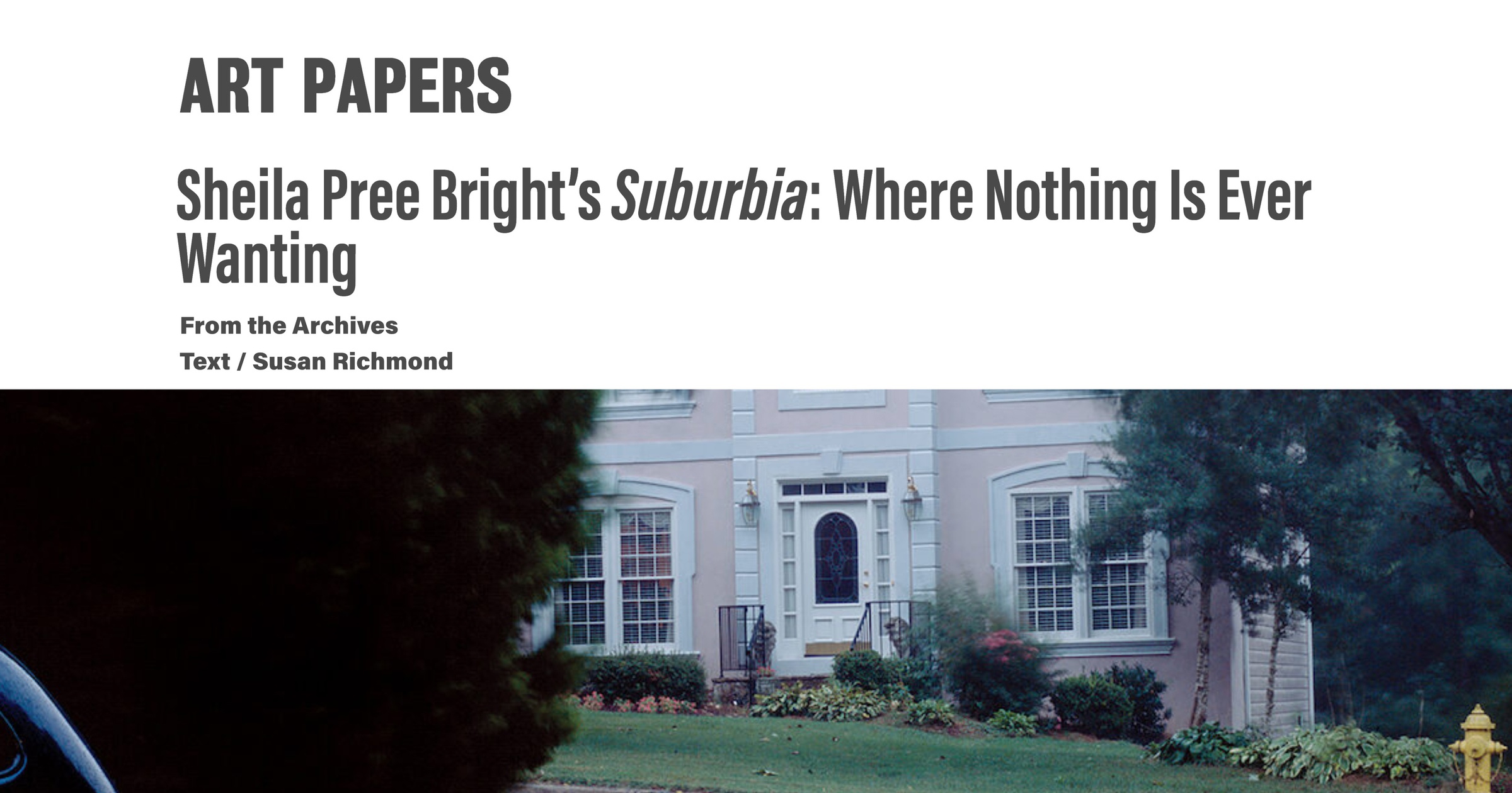 Sheila Pree Bright’s Suburbia: Where Nothing Is Ever Wanting | Jackson ...