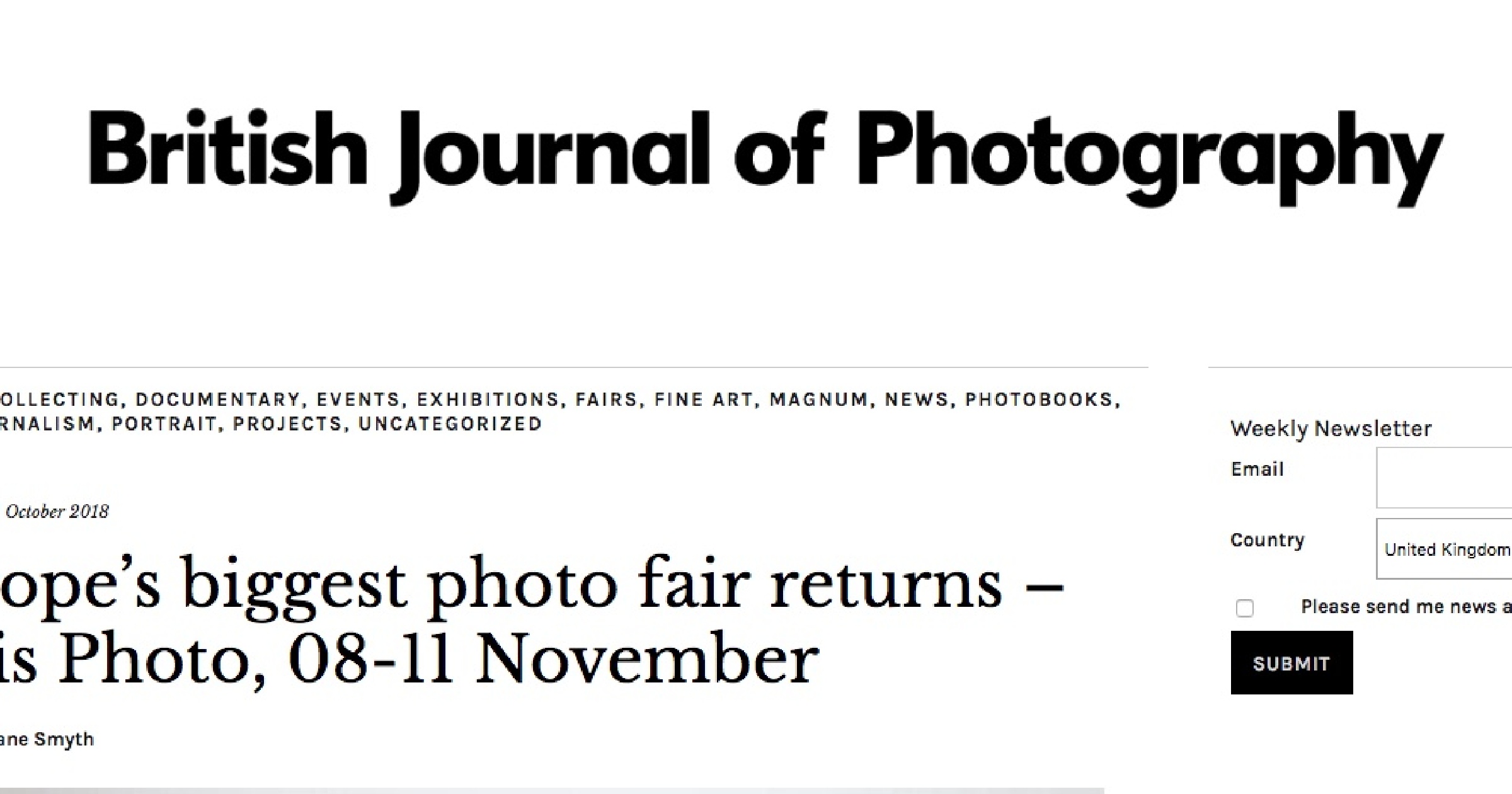 Europe’s biggest photo fair returns – Paris Photo, 08-11 November ...